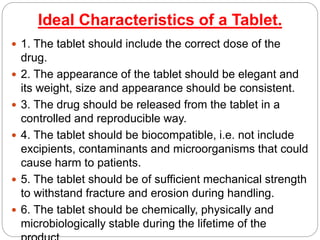 Tablets; General Introduction & Classification ;_By Tejas Bhatia. | PPTX