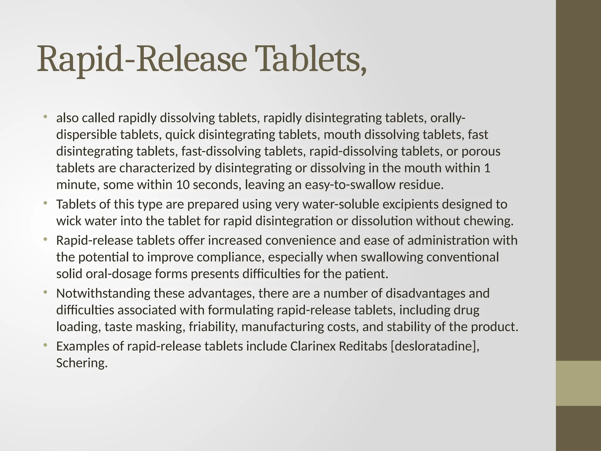 Tablets types.pptx for pharmacokineticsg | PPTX