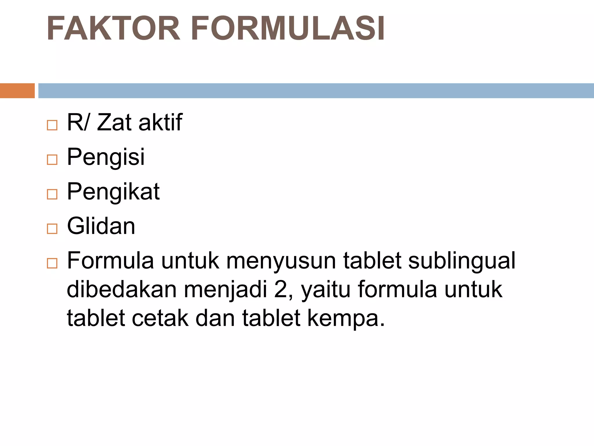 Tablet sublingual dan bukal | PPTX