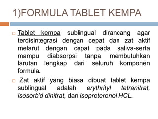 Tablet sublingual dan bukal | PPTX