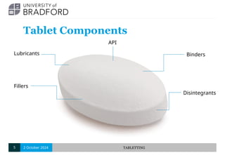 Tabletting different components and manufacturing technologies | PPTX