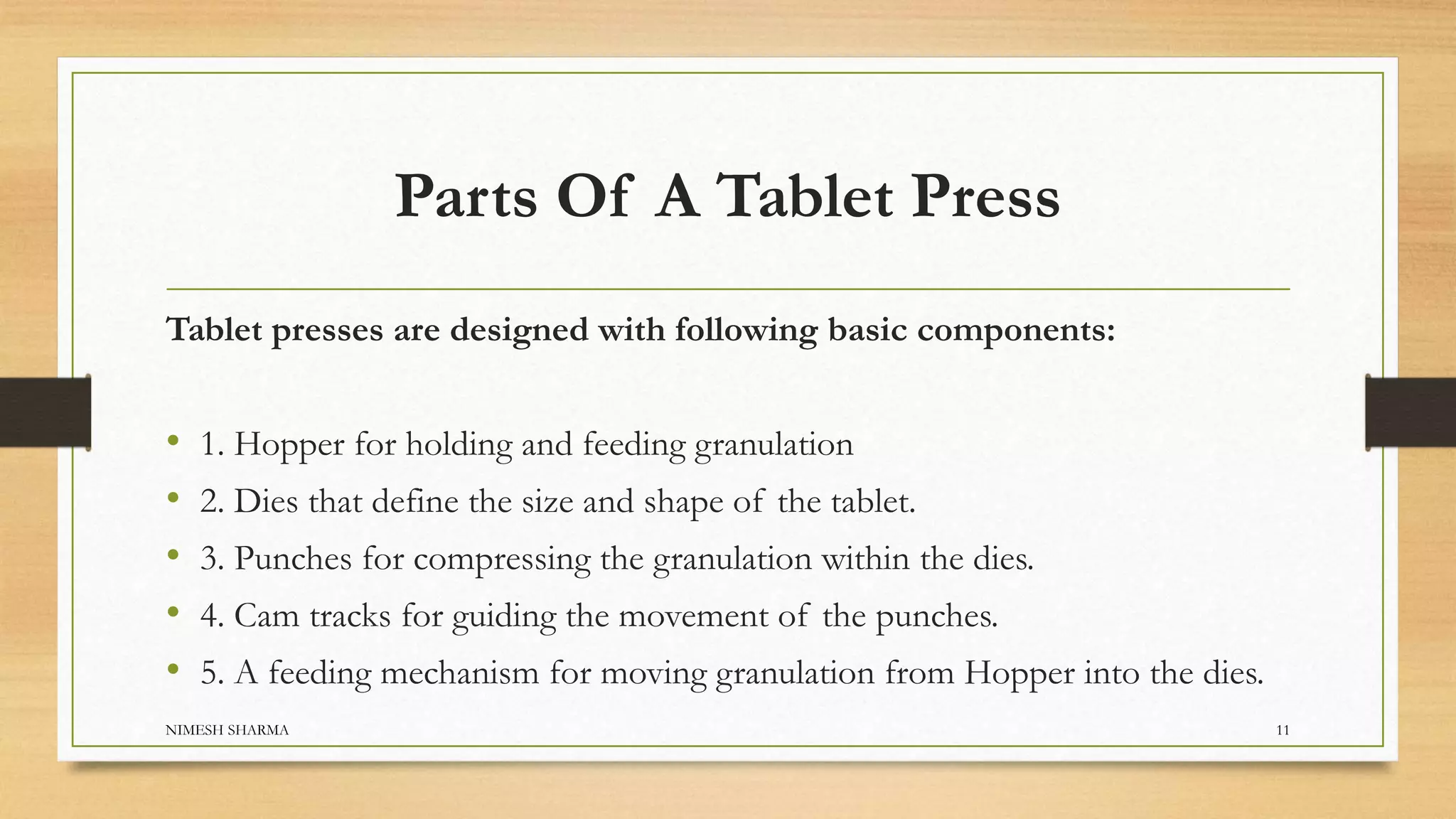 Tablet tooling | PPTX