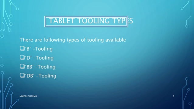 Tablet tooling | PPTX | Arms & Ammunition | Sensitive Topics