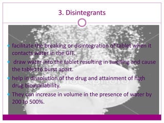 Tablet types and Excipients | PPTX