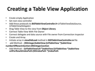 Table views | PPTX | Programming Languages | Computing