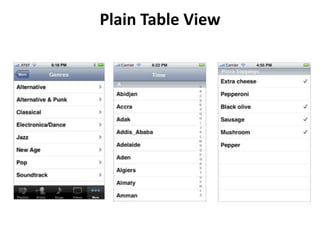 Table views | PPTX | Programming Languages | Computing