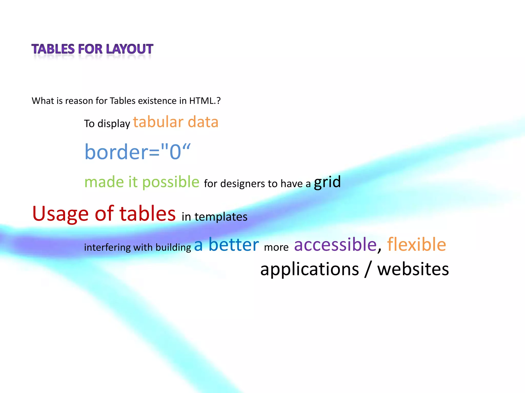 Difference between Table templates | PPT