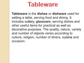 Tableware | PPTX