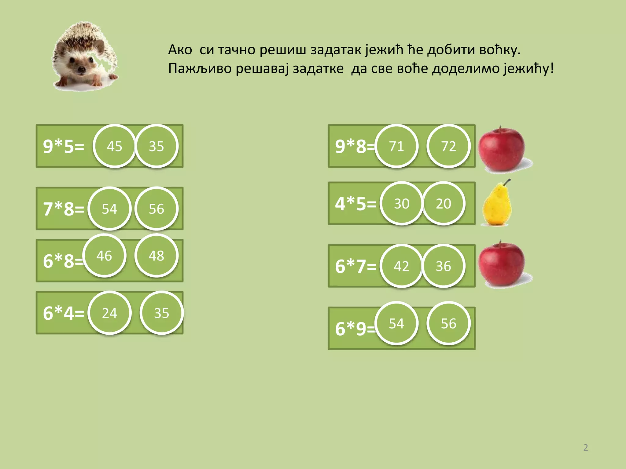 Tablica mnozenja 2. razred | PPT