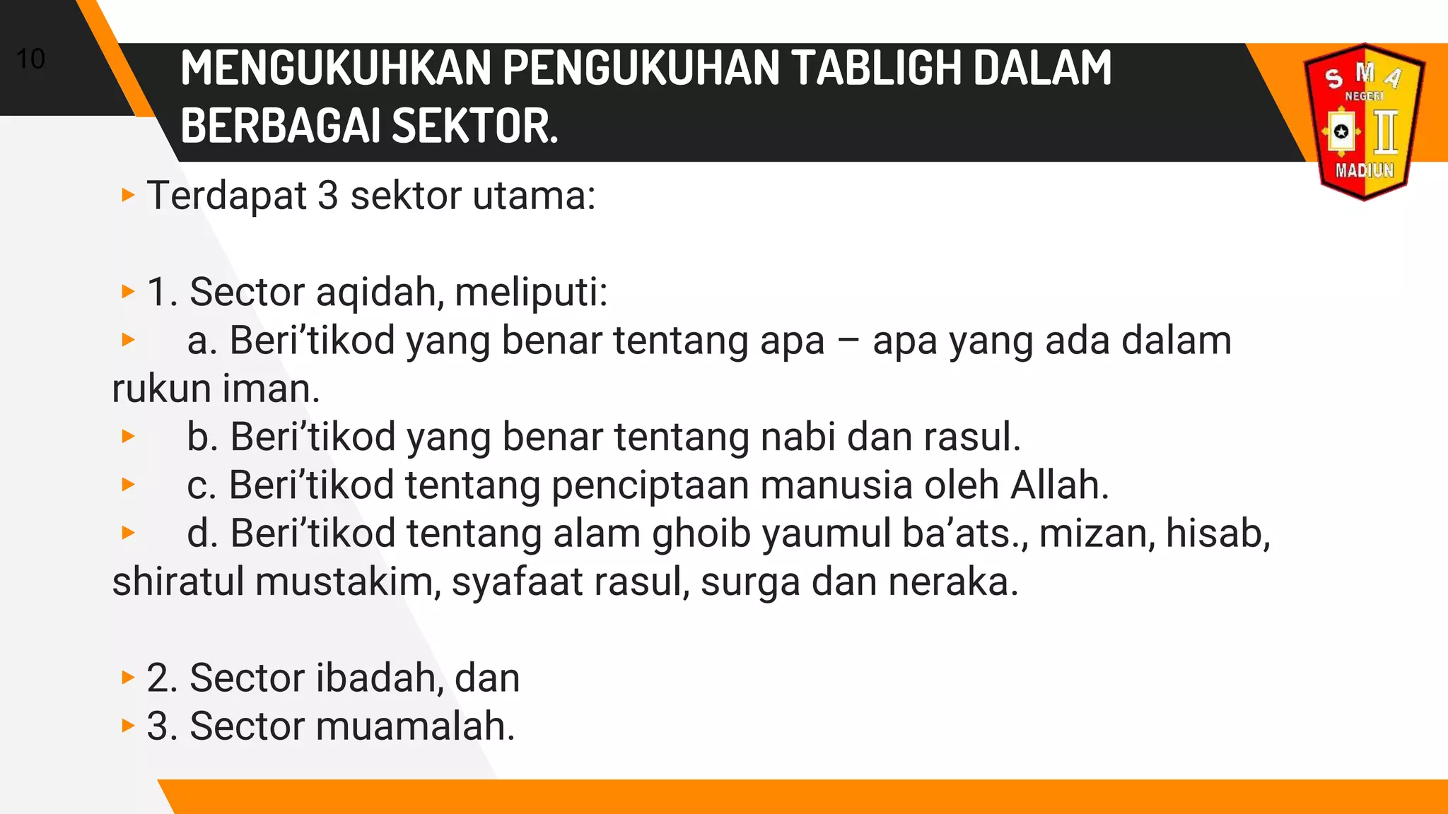 Presentasi Tabligh kelas XI SMA | PPT