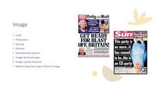 Tabloid Codes and Conventions.pptx | Web Design and HTML | Internet