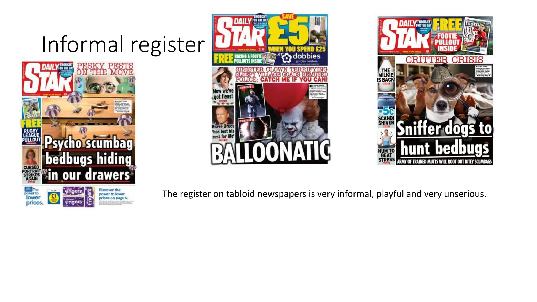 Tabloid newspaper conventions | PPT