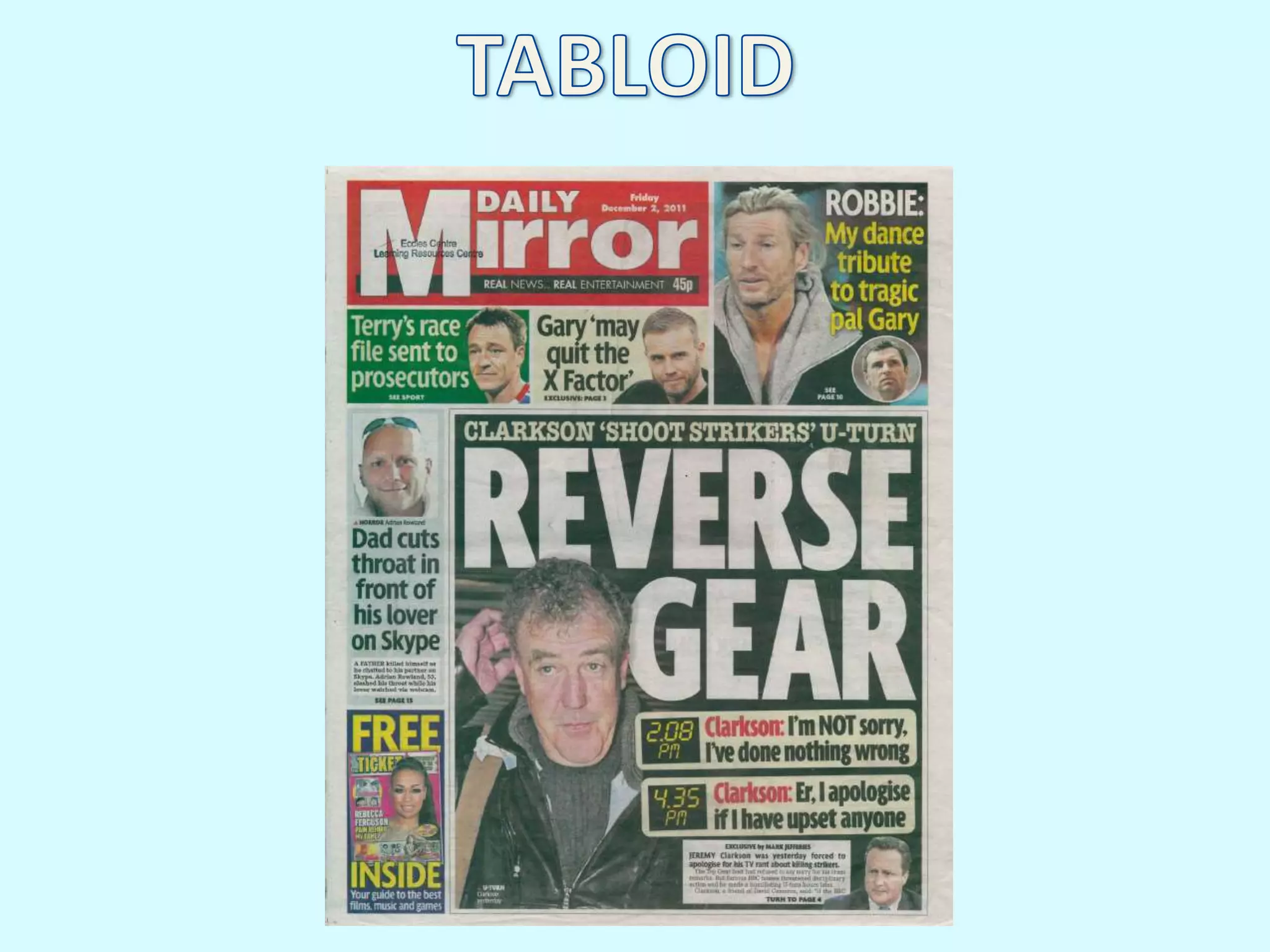 Tabloid vs broadsheet | PPTX
