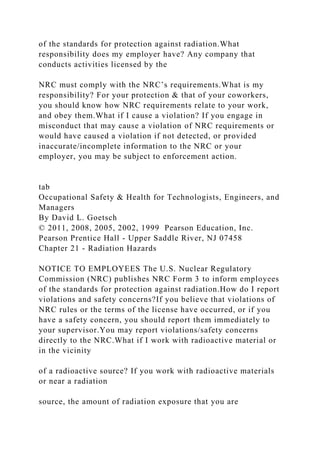 tabOccupational Safety & Health for Technologists, Enginee.docx