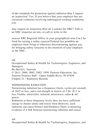 tabOccupational Safety & Health for Technologists, Enginee.docx