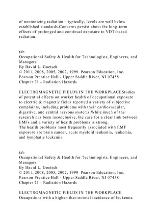 tabOccupational Safety & Health for Technologists, Enginee.docx