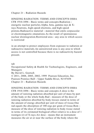 tabOccupational Safety & Health for Technologists, Enginee.docx