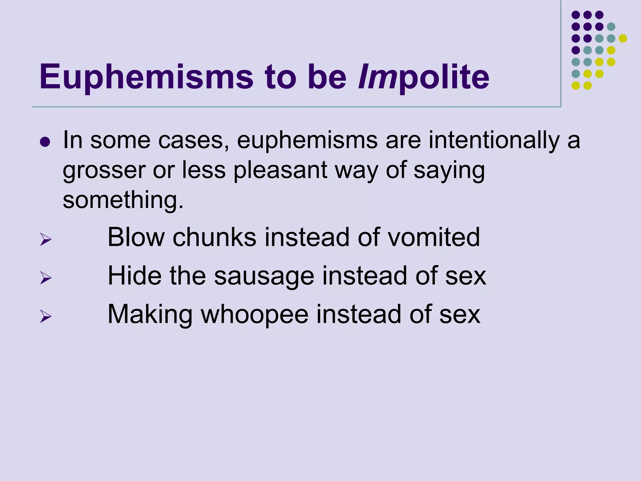 Taboo and euphemism | PPTX