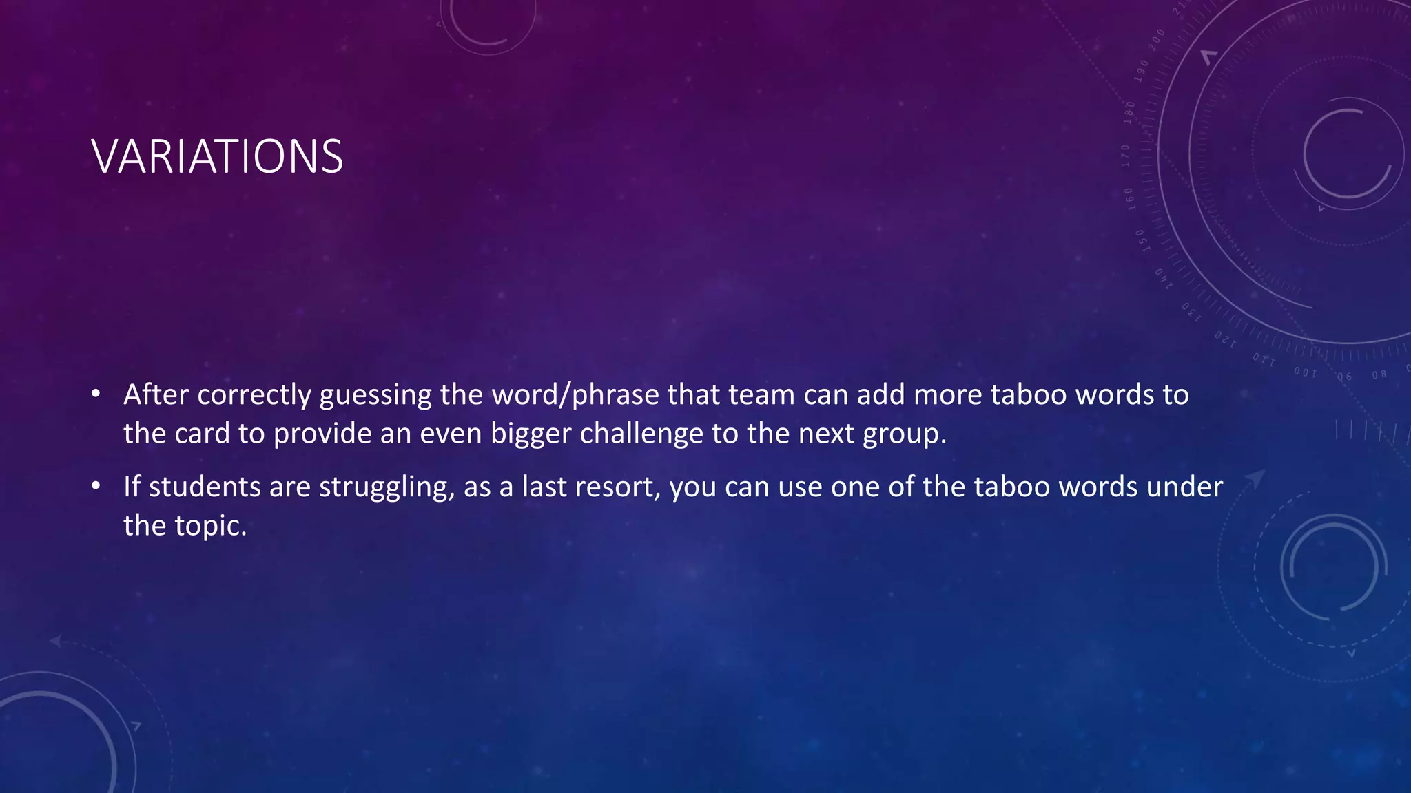 Taboo Presentation | PPTX