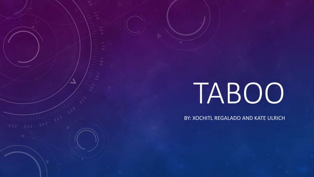 Taboo Presentation | PPTX