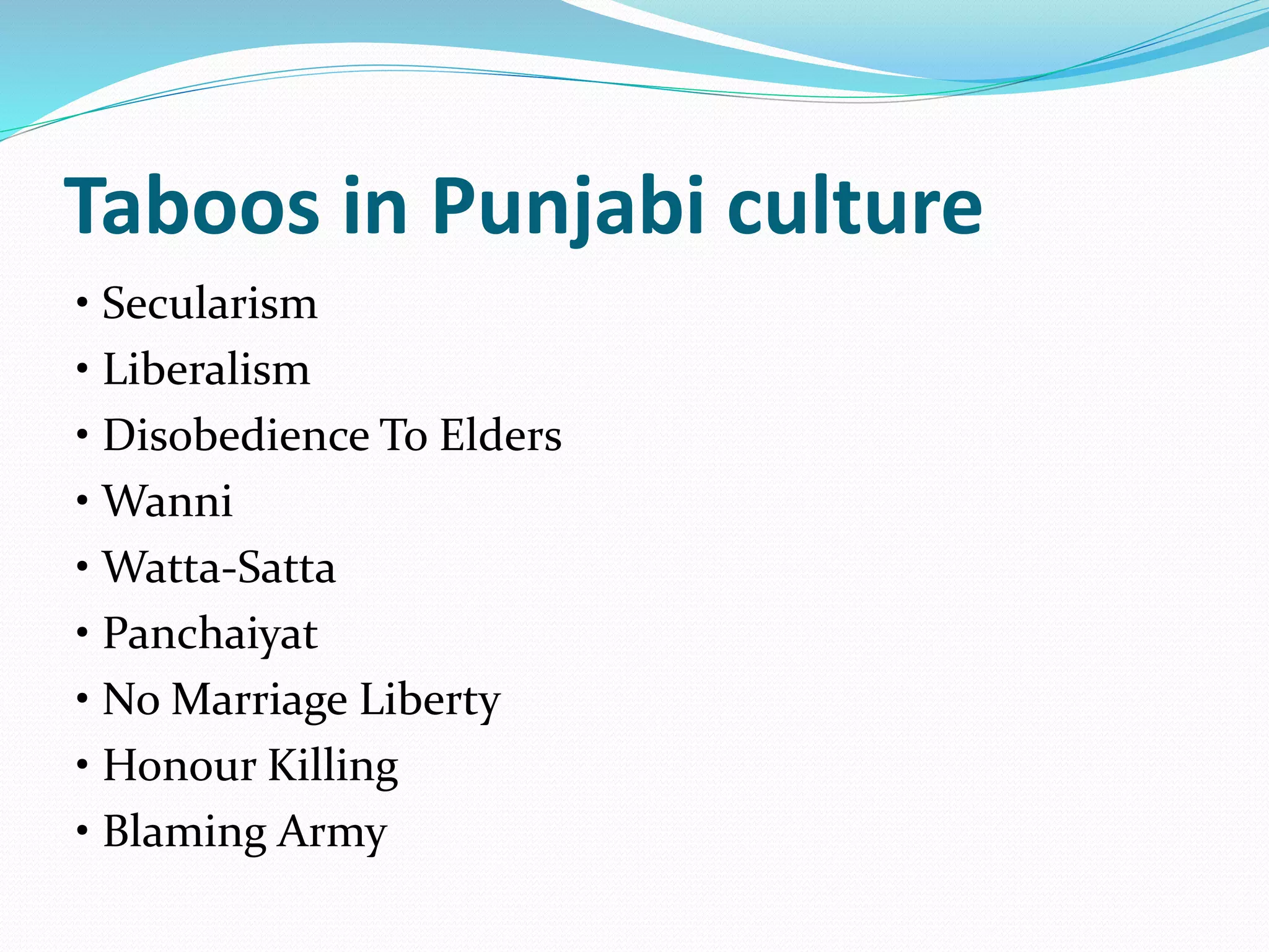 Taboos in pakistan | PPT