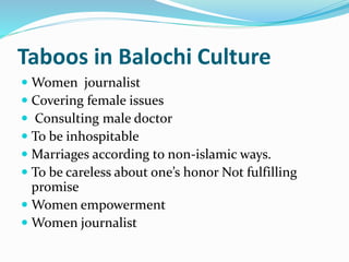 Taboos in pakistan | PPTX
