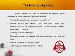 Tabros Pharma Pvt.Ltd. | PPT