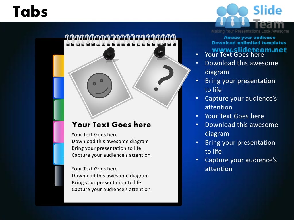 Tabs powerpoint presentation slides db ppt templates