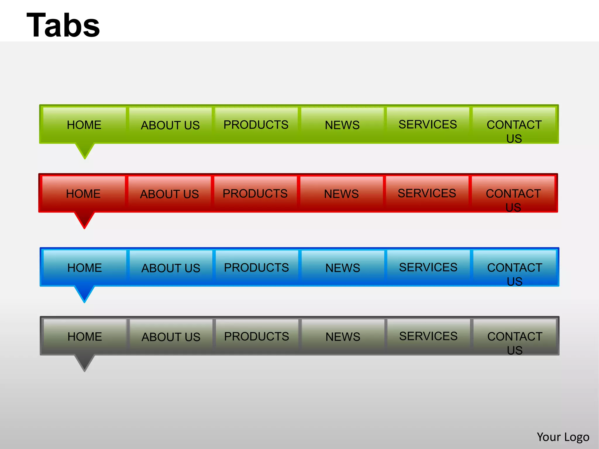 Tabs powerpoint presentation templates | PPTX | Desktop Publishing ...