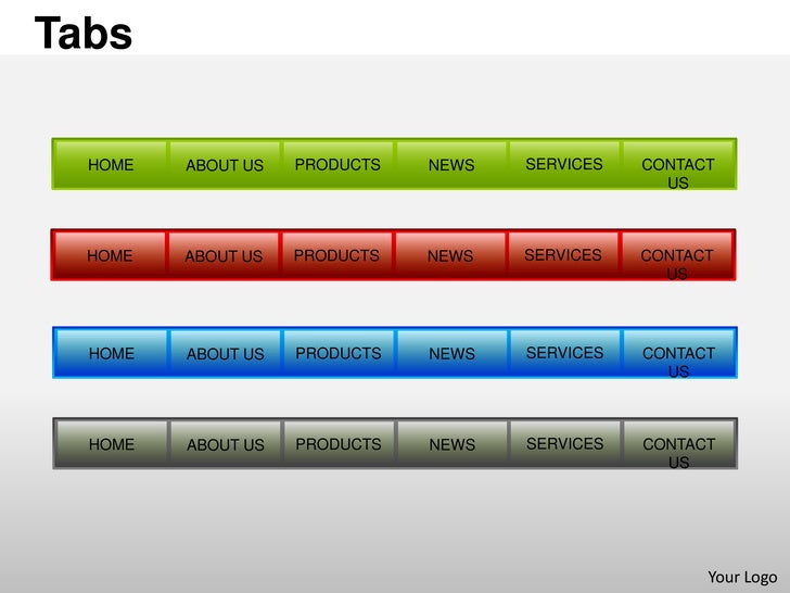 Tabs powerpoint presentation templates