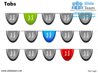 Tabs powerpoint presentation templates. | PDF