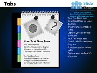 Tabs powerpoint presentation templates. | PDF
