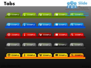 Tabs powerpoint presentation templates. | PPT