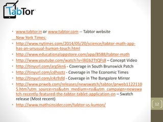Tabtor Math- App With a Human Touch--NYT | PPTX | Tablets and E-readers ...