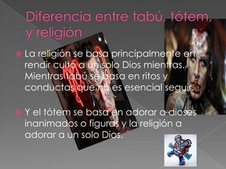 Tabù, totem y religiòn | PPTX