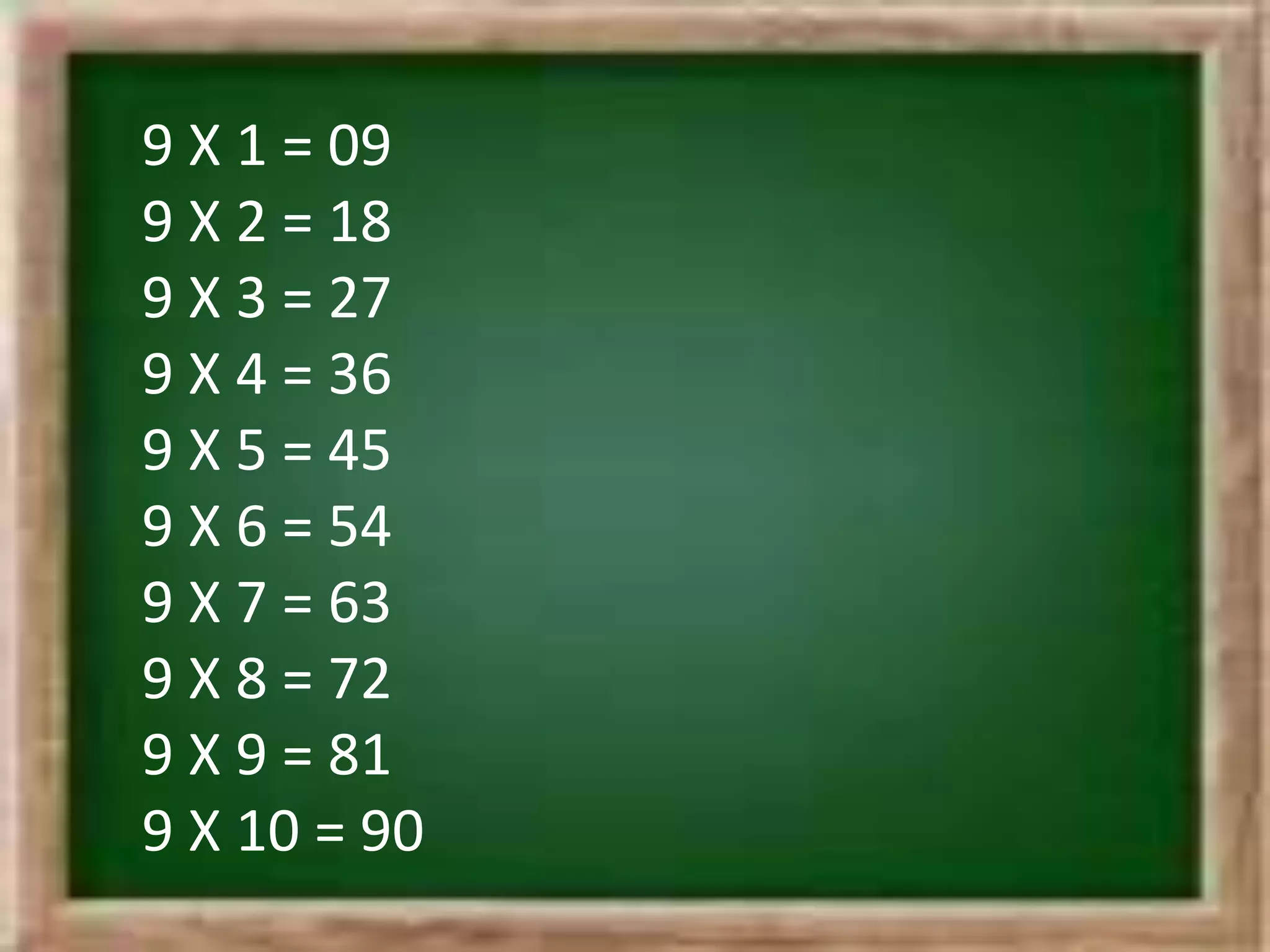 Tabuada Do 9: Técnica Dos Números Sucessivos | PPTX
