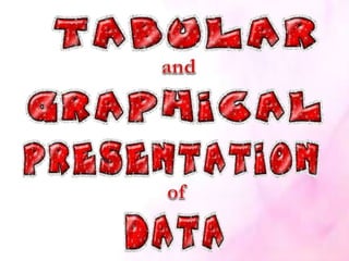 Tabular and Graphical Presentation of Data | PPTX