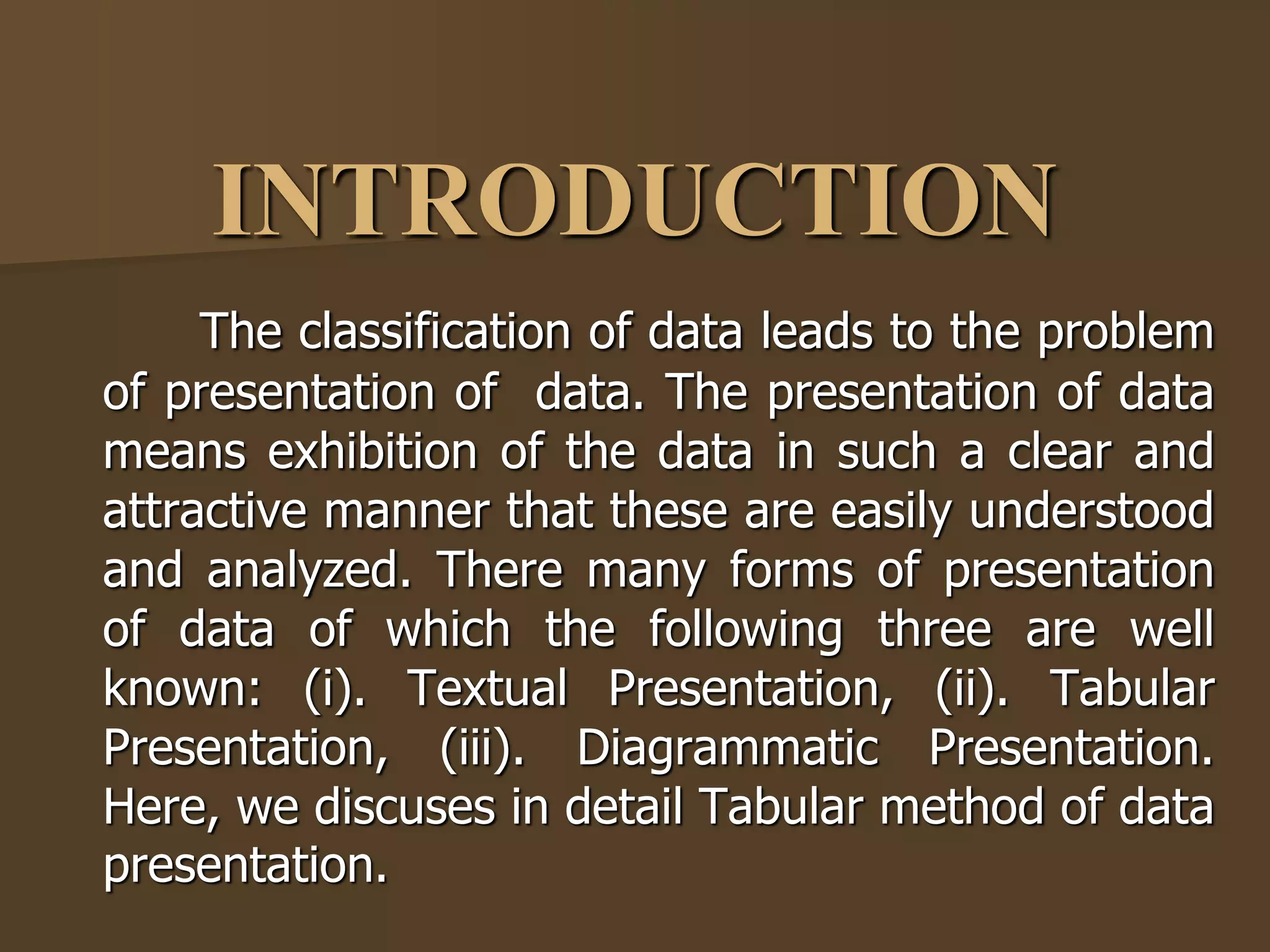 Tabulation | PPT | Databases | Computer Software and Applications