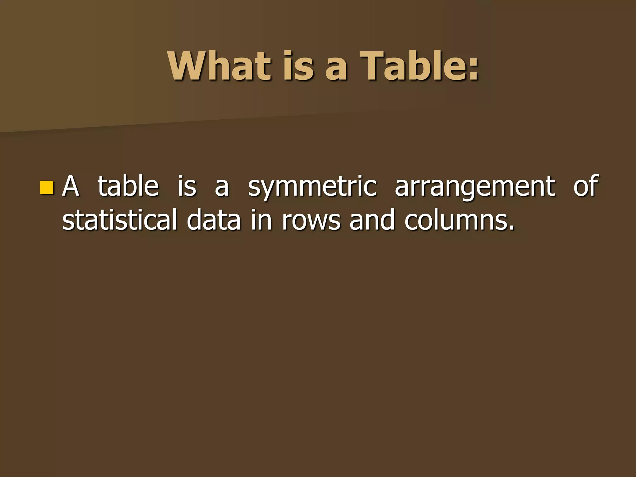Tabulation | PPT