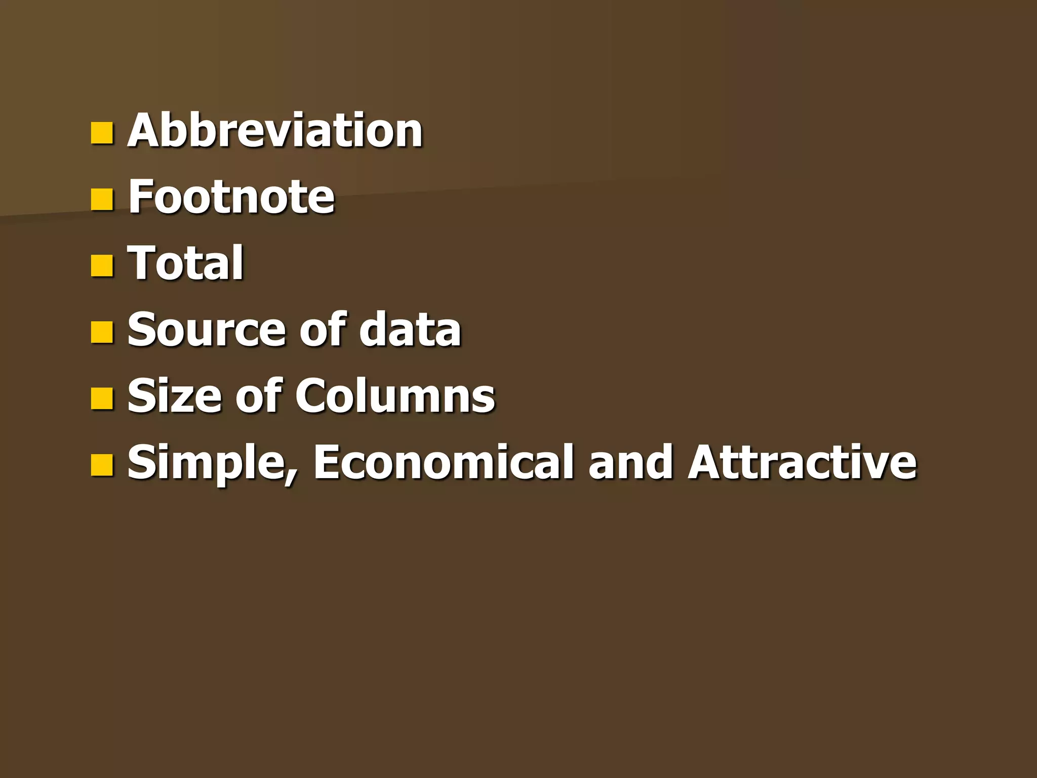Tabulation | PPT