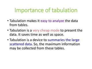 Tabulation | PPTX | Databases | Computer Software and Applications