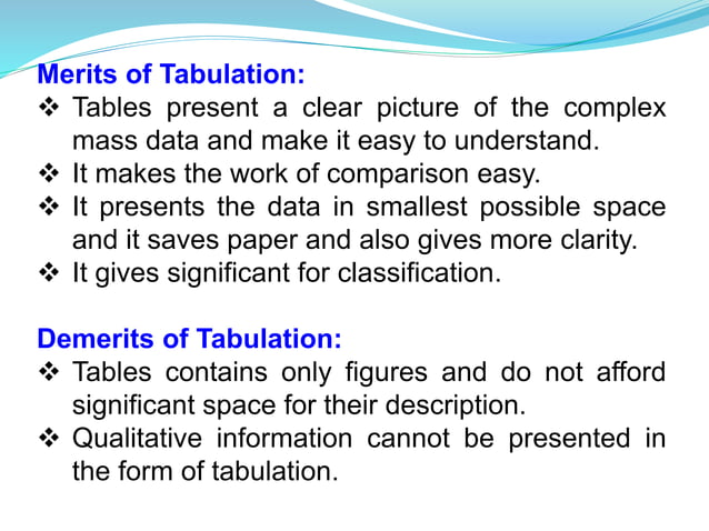 Tabulation | PPT | Databases | Computer Software and Applications