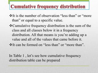 #2 Classification and tabulation of data | PPTX