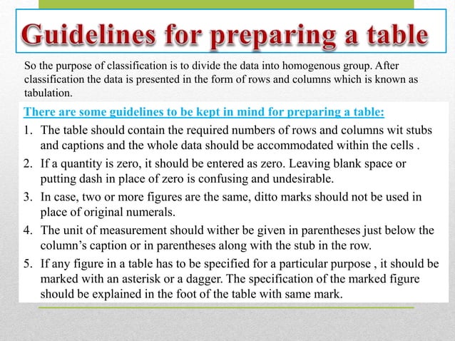 #2 Classification and tabulation of data | PPTX | Databases | Computer ...