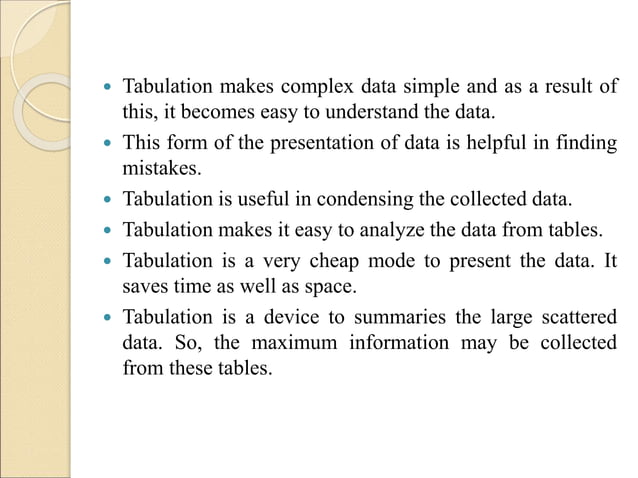 Tabulation | PPTX | Databases | Computer Software and Applications