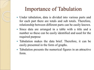 Tabulation | PPTX | Databases | Computer Software and Applications