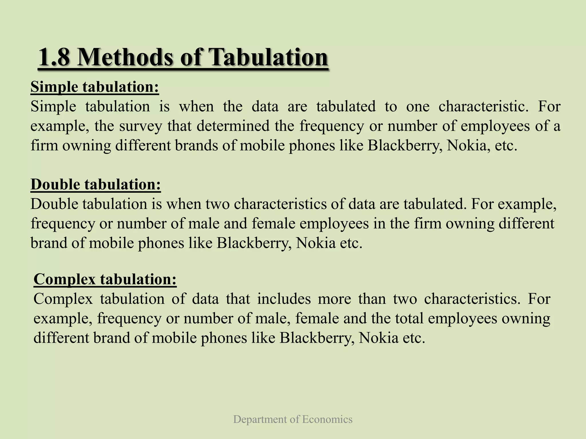 Tabulation Of Data Pptx Databases Computer Software And Applications