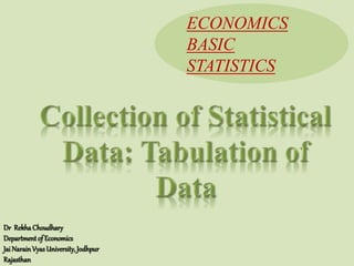 Tabulation of data | PPTX