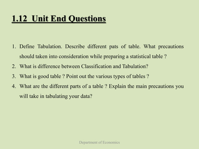 Tabulation Of Data Pptx Databases Computer Software And Applications