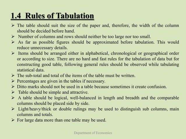 Tabulation Of Data Pptx Databases Computer Software And Applications